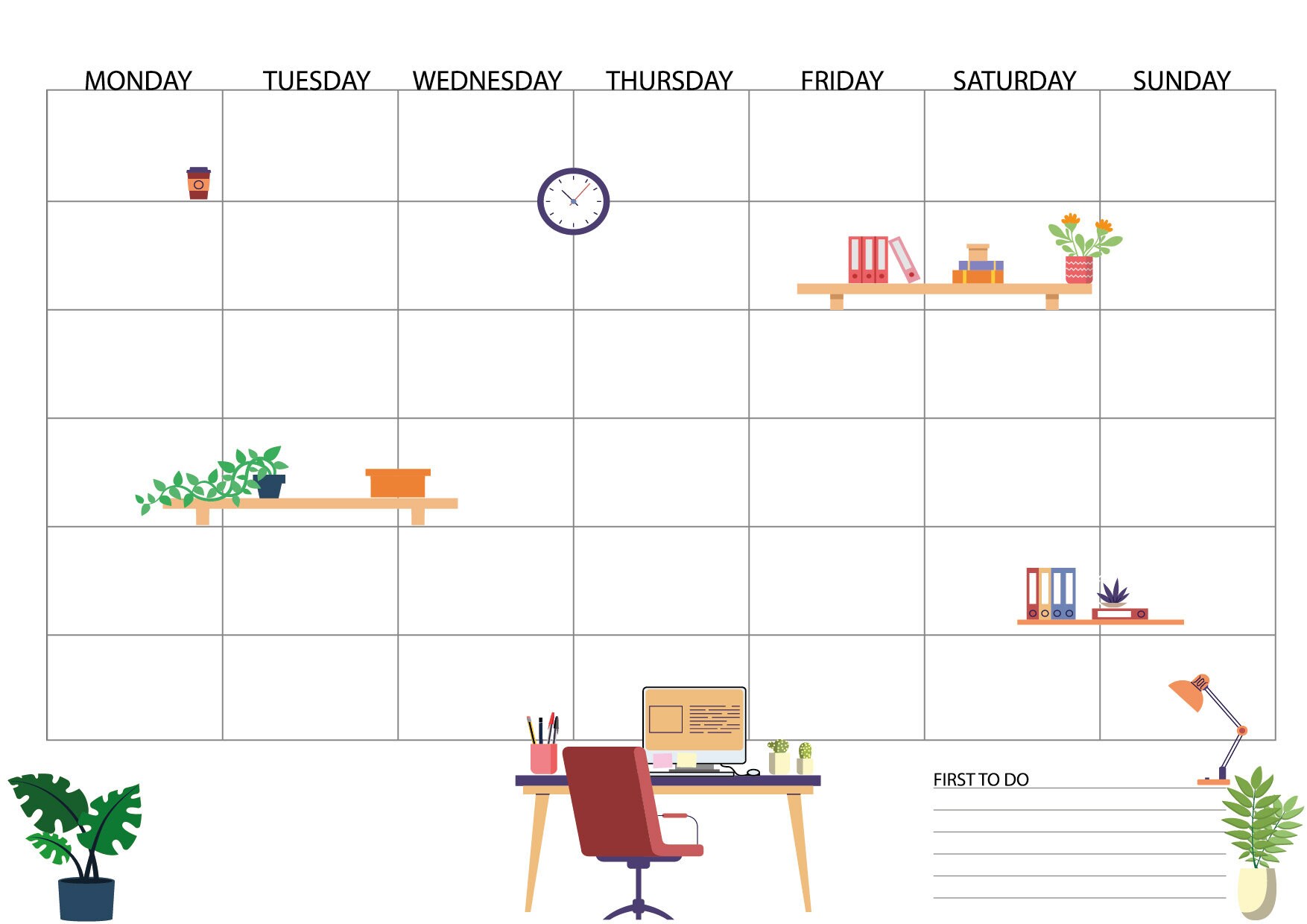 Office Printable Weekly Planner - Etsy