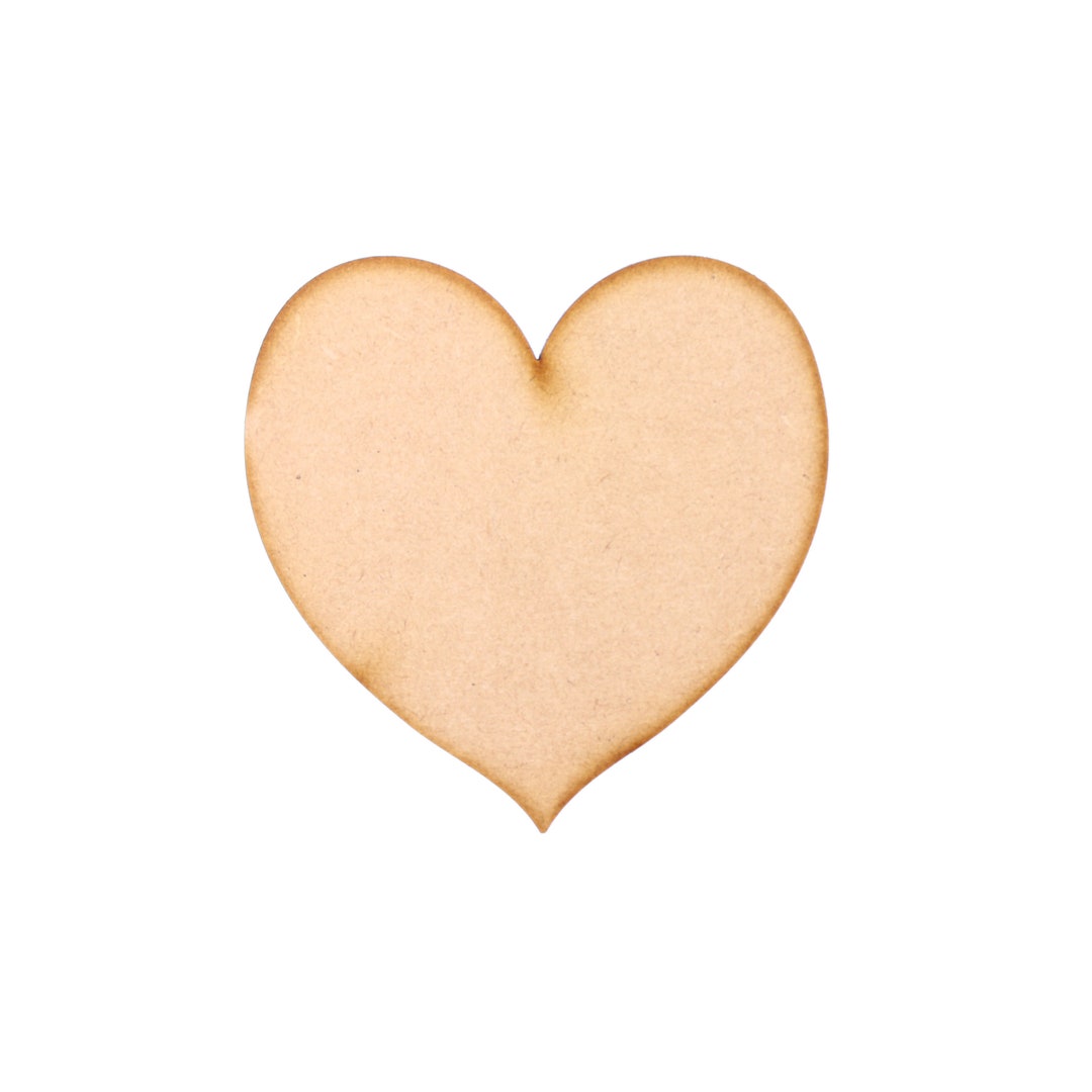 Heart Shape D02 laser Cut 3mm MDF - Etsy