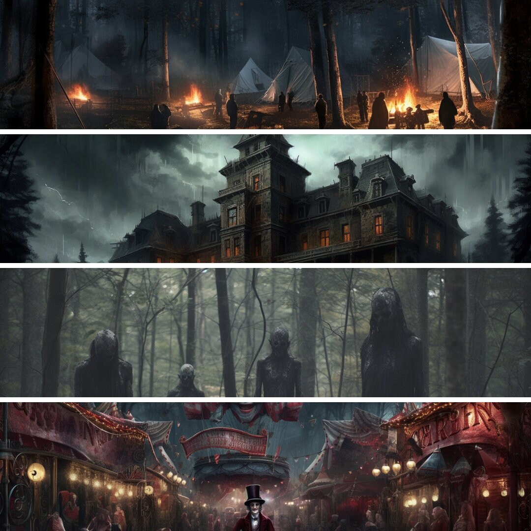 Terrifying Horror Setting Bundle 40 Images Unleash Your - Etsy