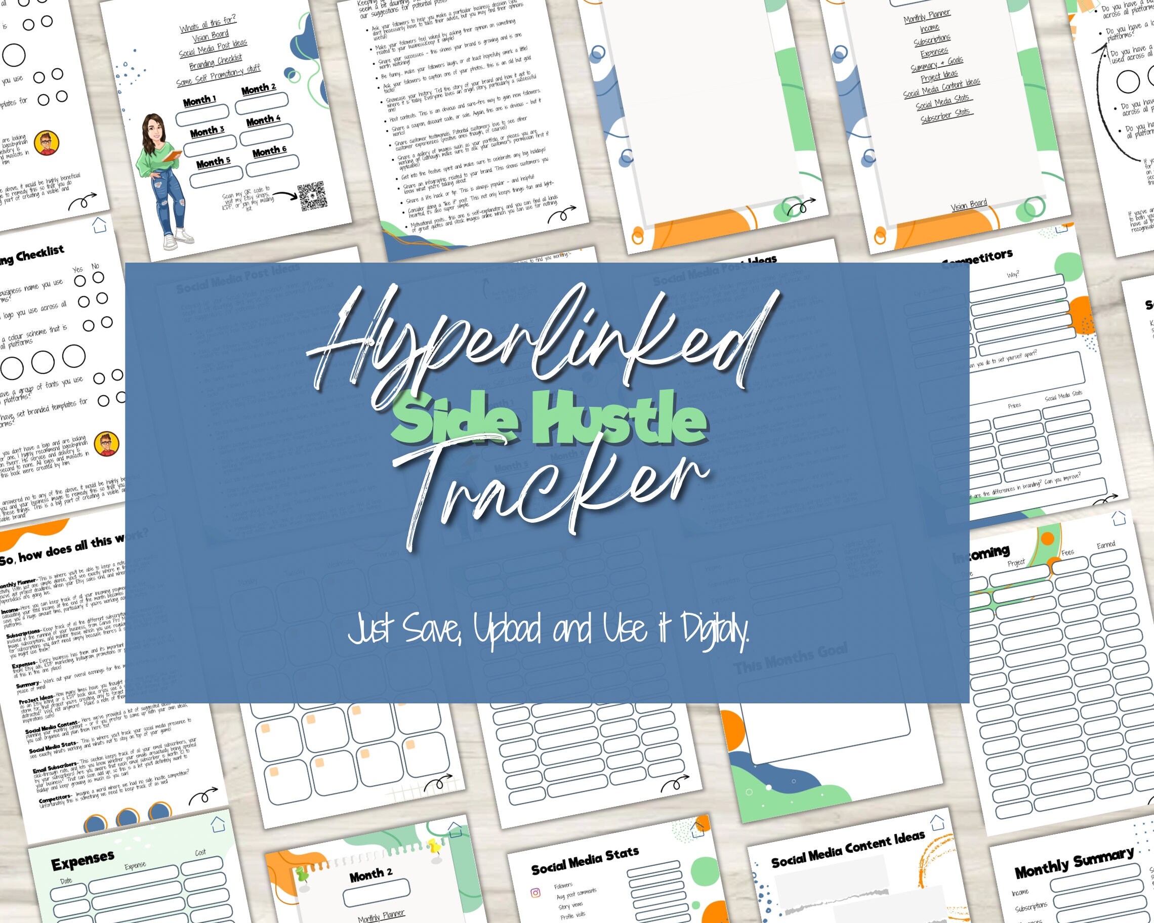 Hyperlinked Side Hustle Tracker Side Hustle Planner - Etsy