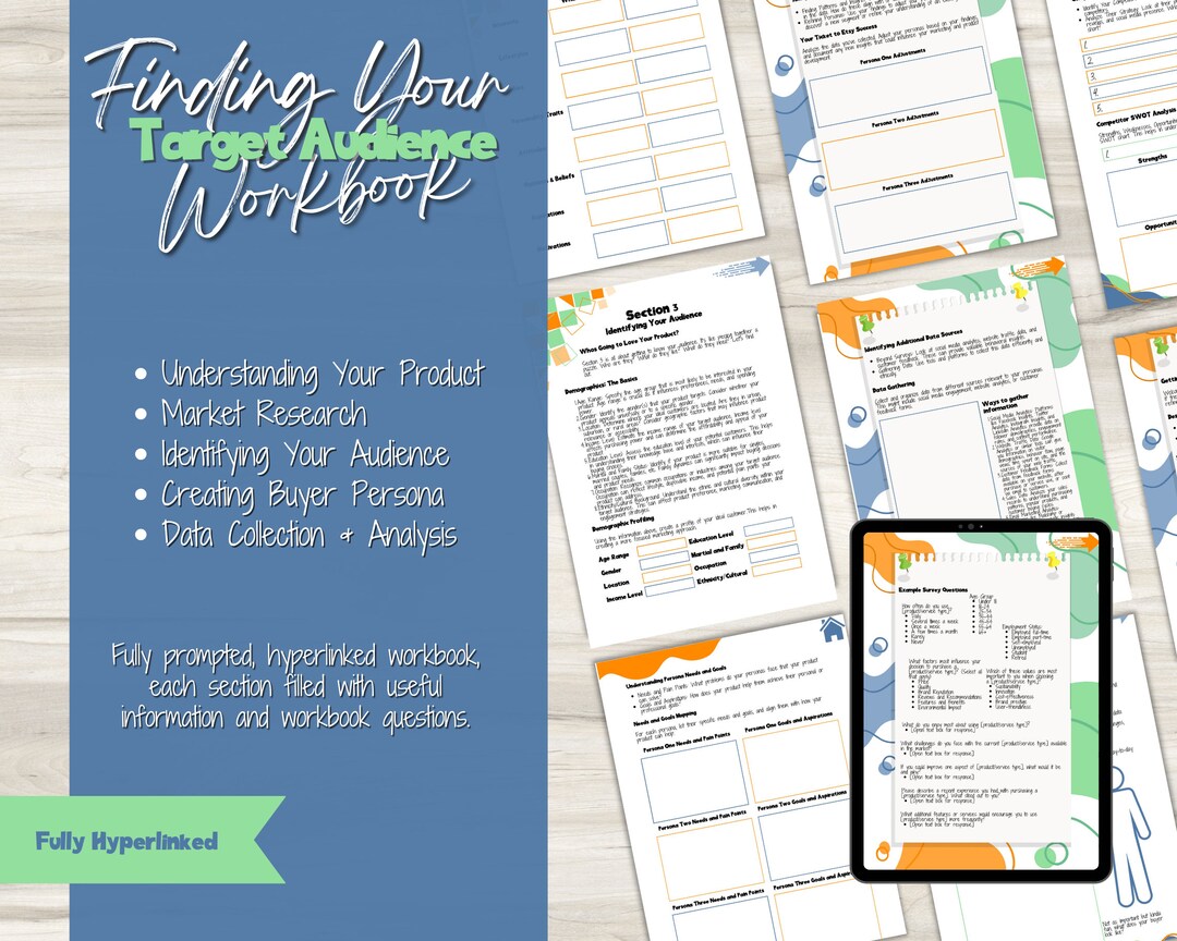 Target Audience and Ideal Customer Workbook | Find Your Buyer Persona ...