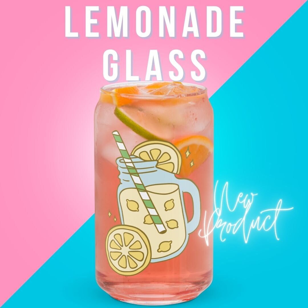 Lemonade Jar – Can-shaped Glass | Party Glass | Printed Glassware ...