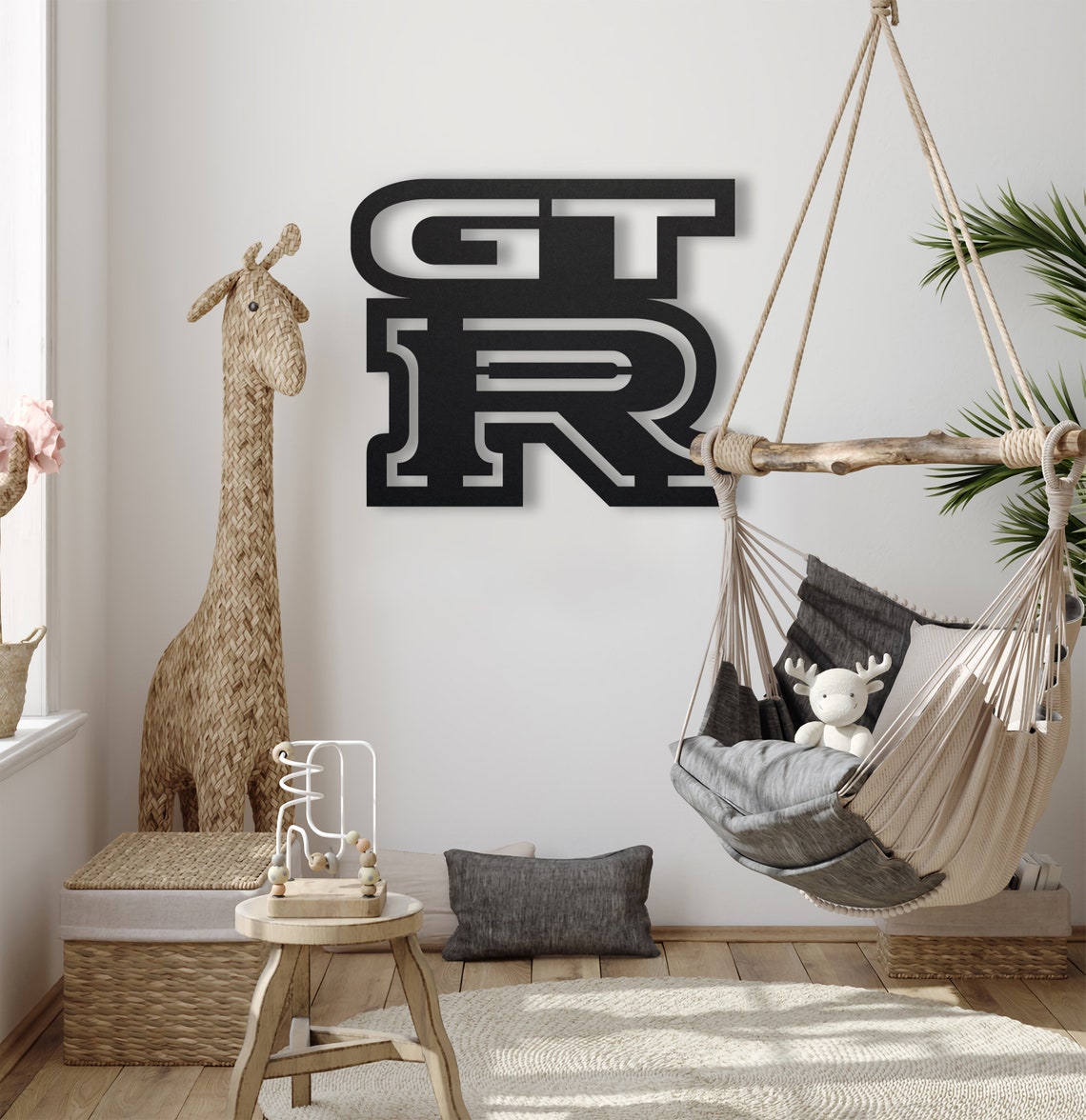 GTR Metal Wall Art Decor Industrial Car Art, Unique Garage Decor ...