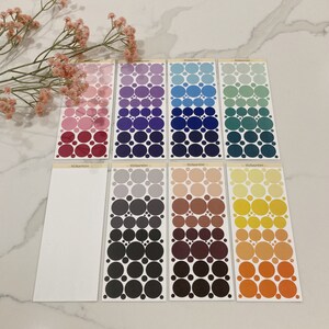 Circle Rings Deco Sticker Sheet | Waterproof | Matte | Gloss | Journal ...
