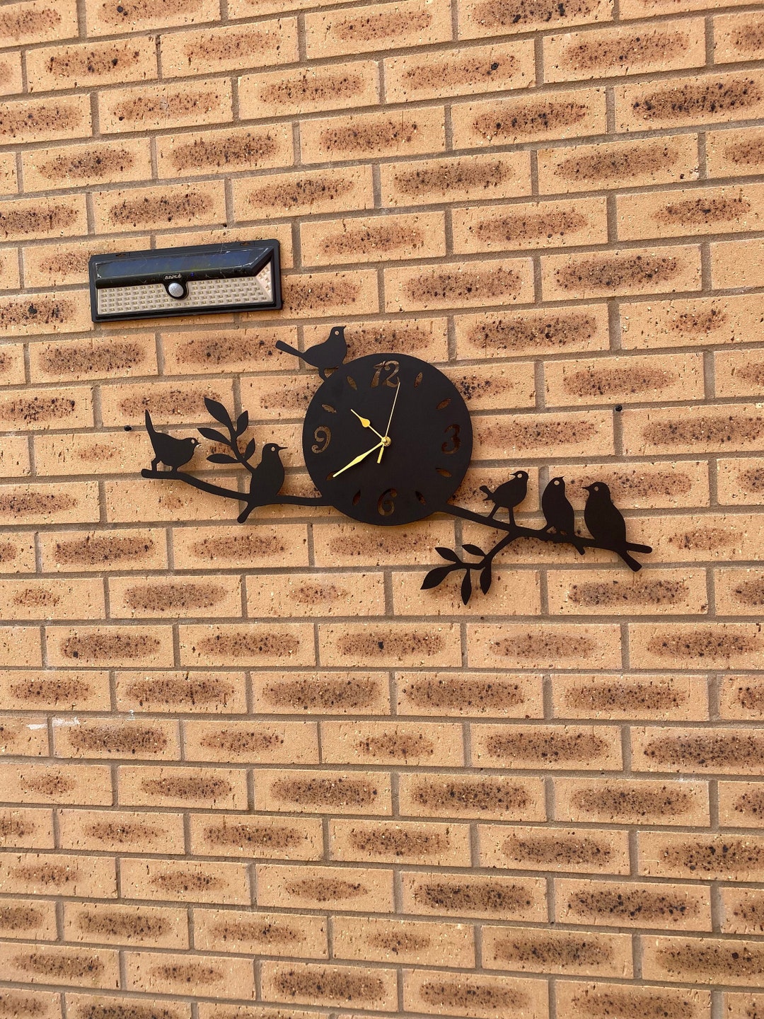 Metal Wall Clock - Birds on A Branch - Etsy UK