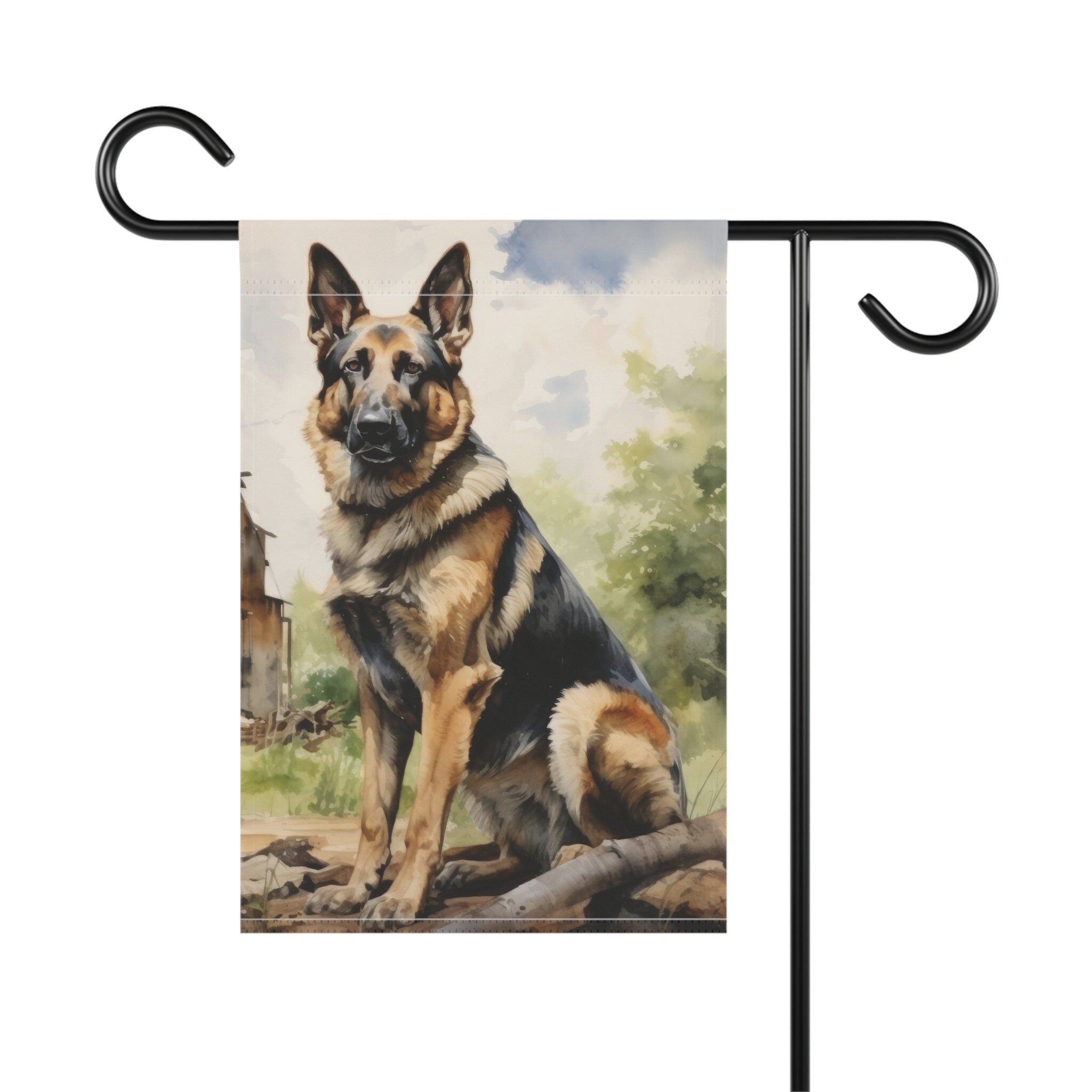 German Shepherd Flag and Banner, Double-sided Poplin-canvas, Ideal for ...