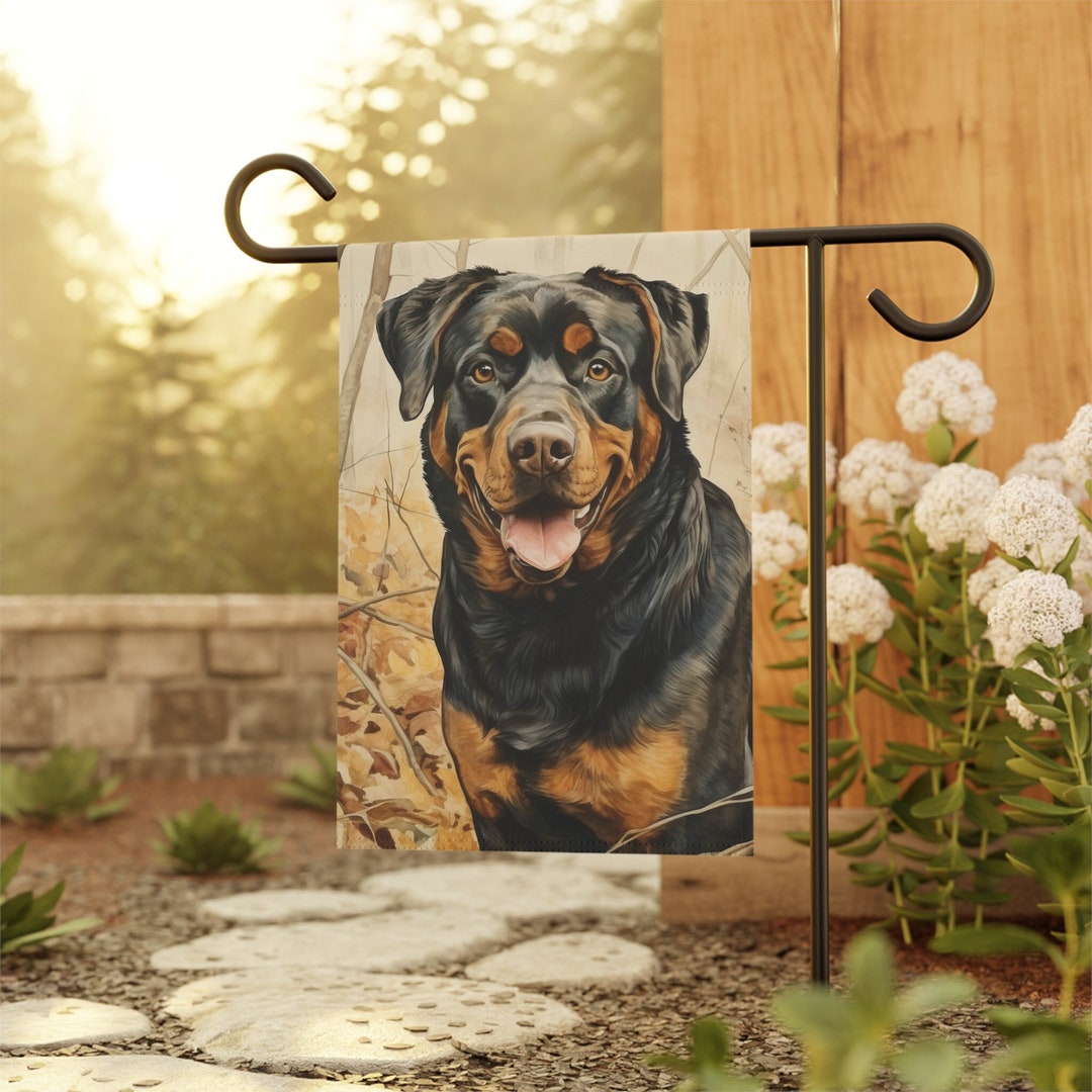 Rottweiler Fall Garden Flag and Banner, Outdoor Decor, Perfect Gift for ...