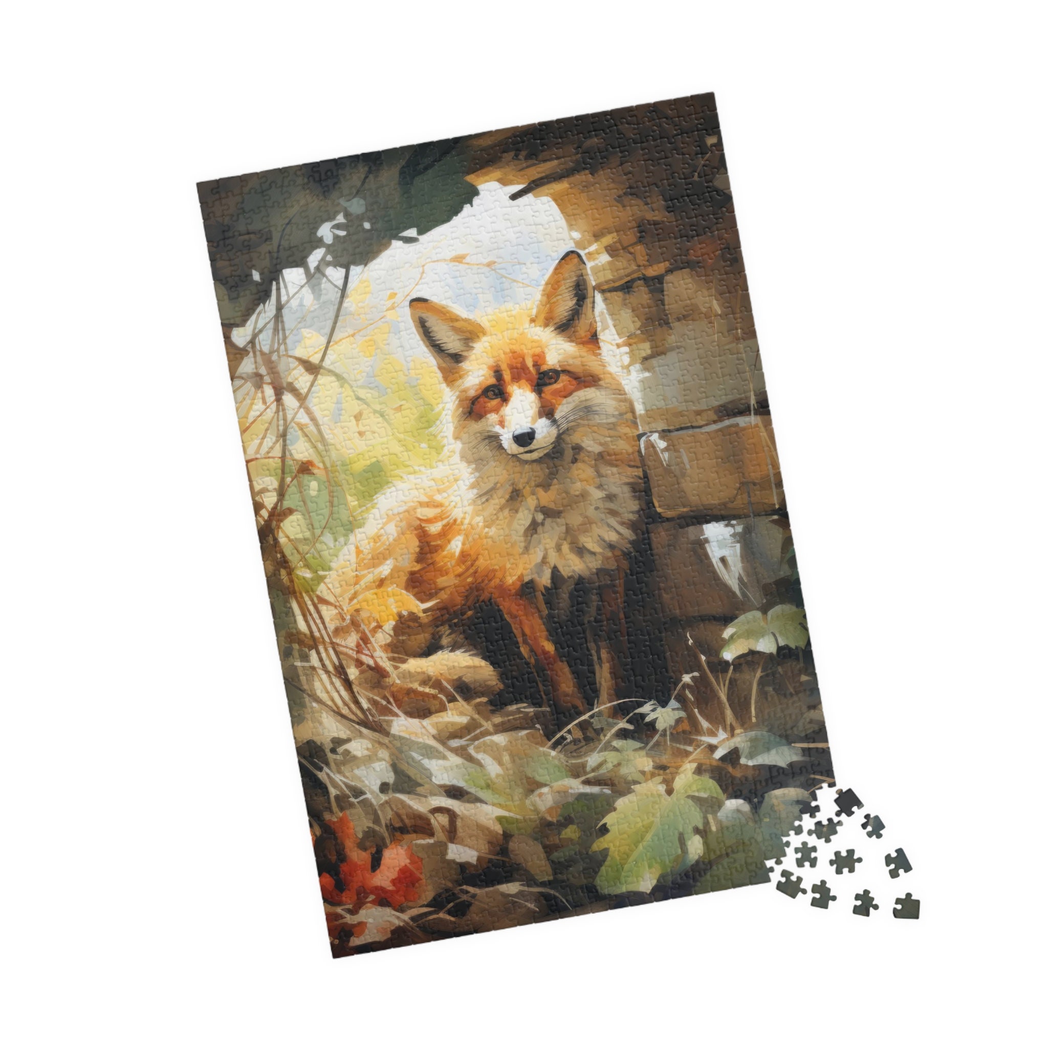 Fox Jigsaw Puzzle Fox's Hideaway Jigsaw Puzzle - Etsy