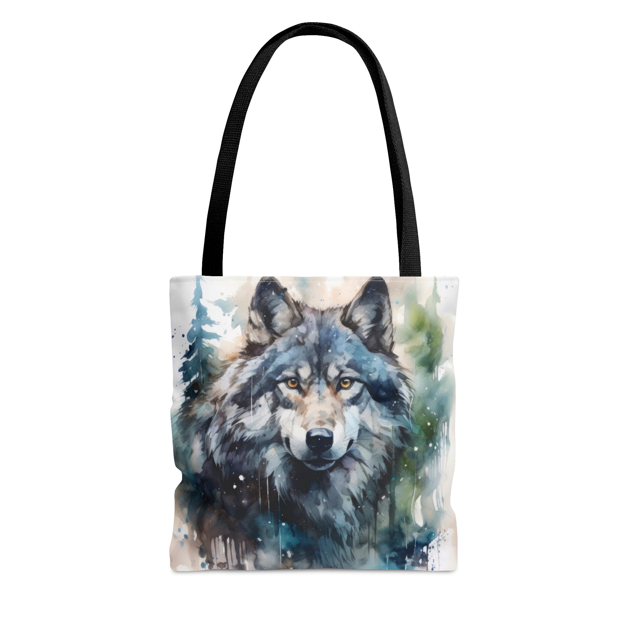 Winter Wolf Tote Bag, Gray Wolf Shopping Bag, Wildlife Art Grocery Bag ...
