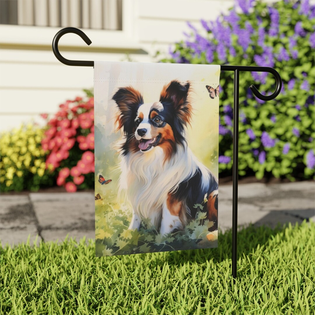 Papillon Butterfly Meadow Garden Flag and Banner, Outdoor and Indoor ...