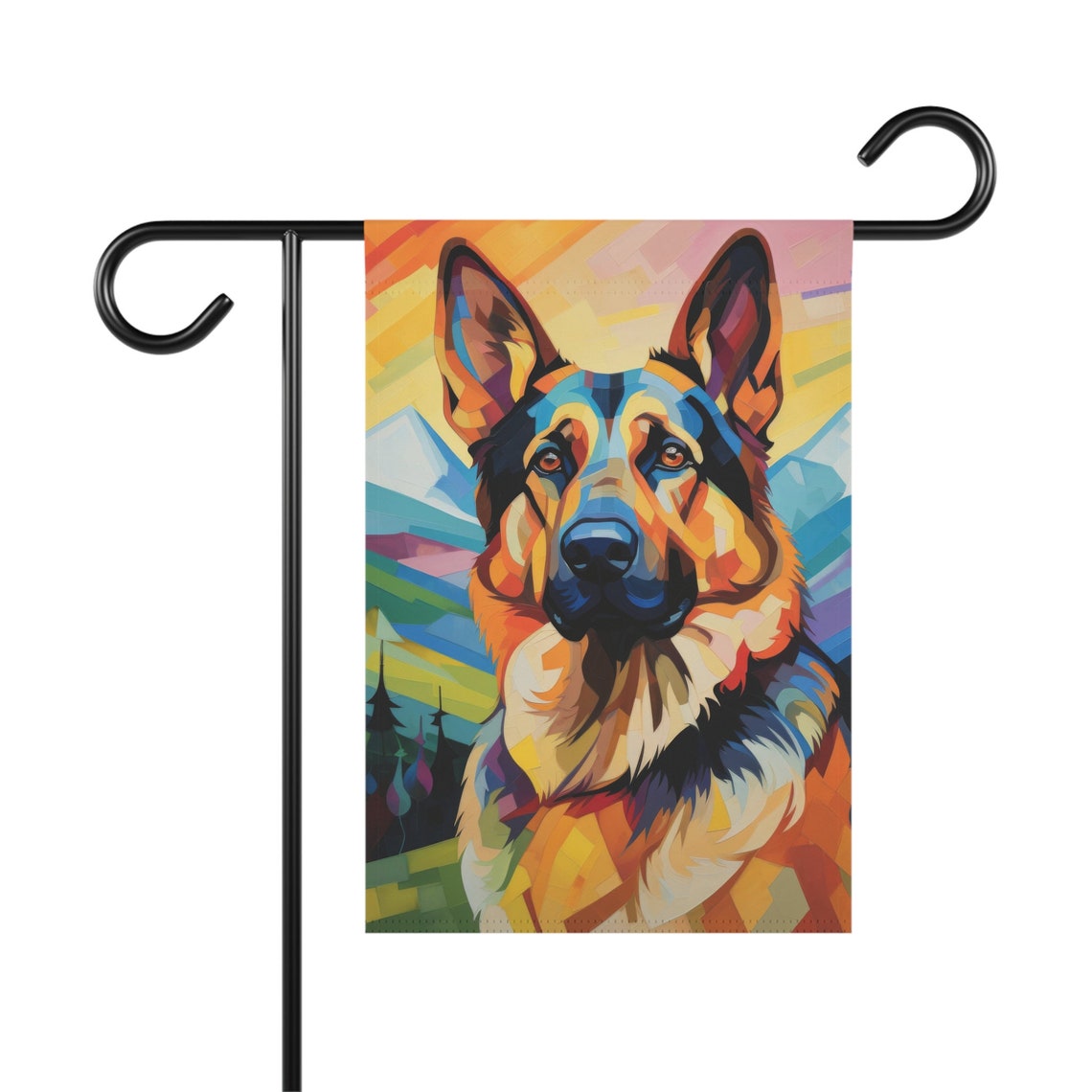 Colorful Noble German Shepherd Garden & House Flag Dog - Etsy