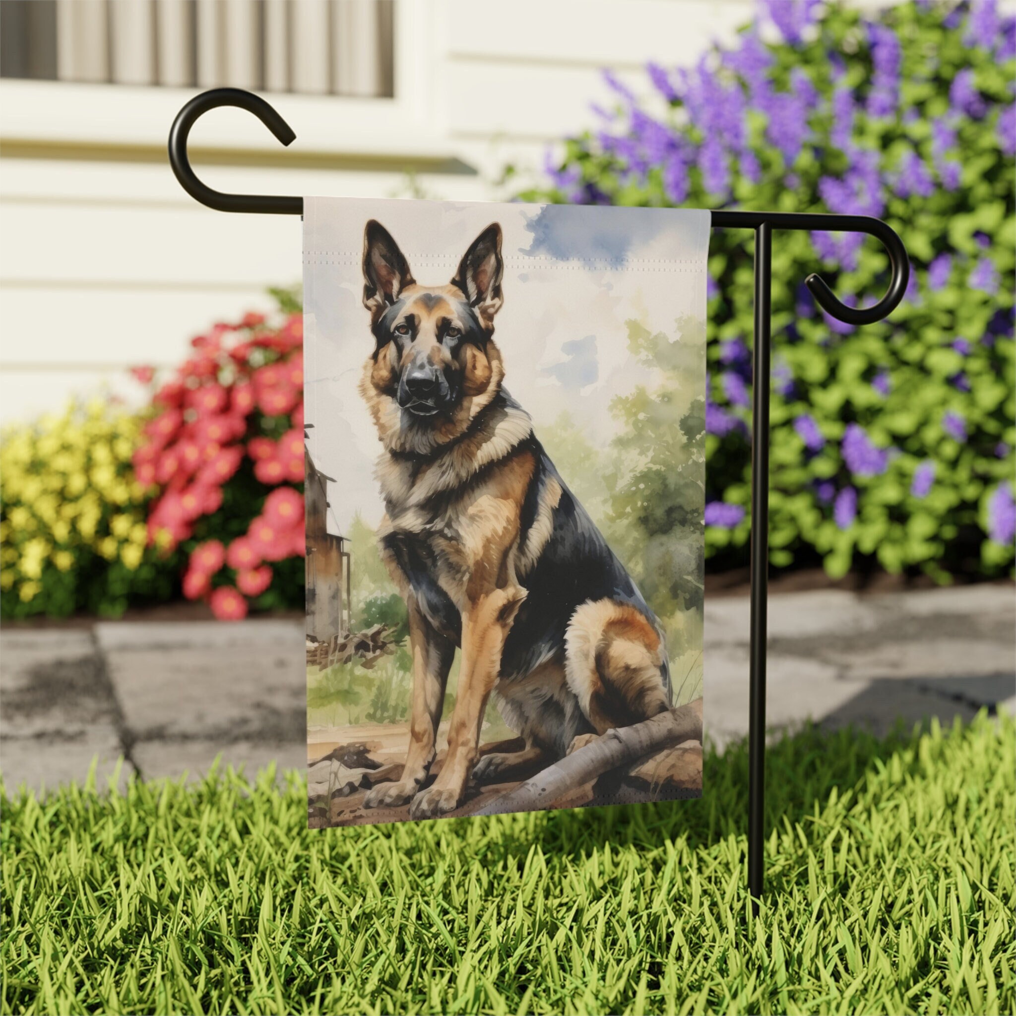 German Shepherd Flag and Banner, Double-sided Poplin-canvas, Ideal for ...