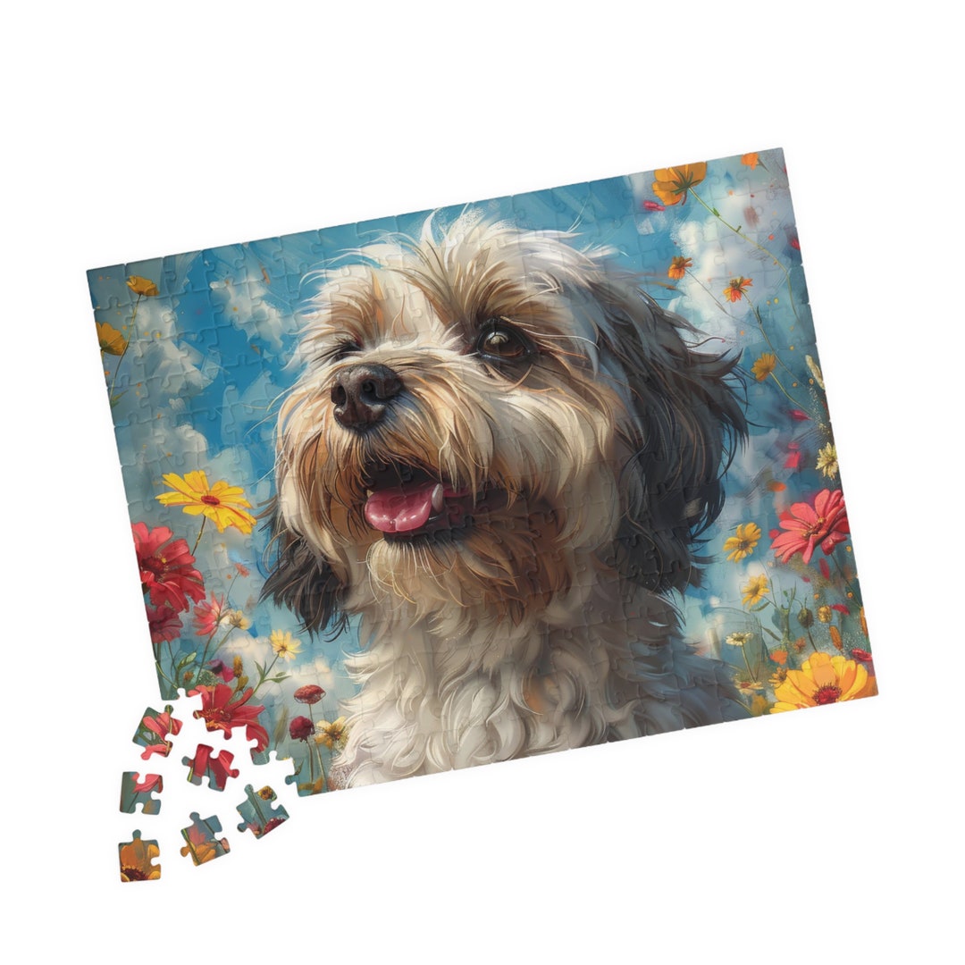 Shih Tzu Jigsaw Puzzle, Chipboard Puzzle, Multiple Sizes, Horizontal ...
