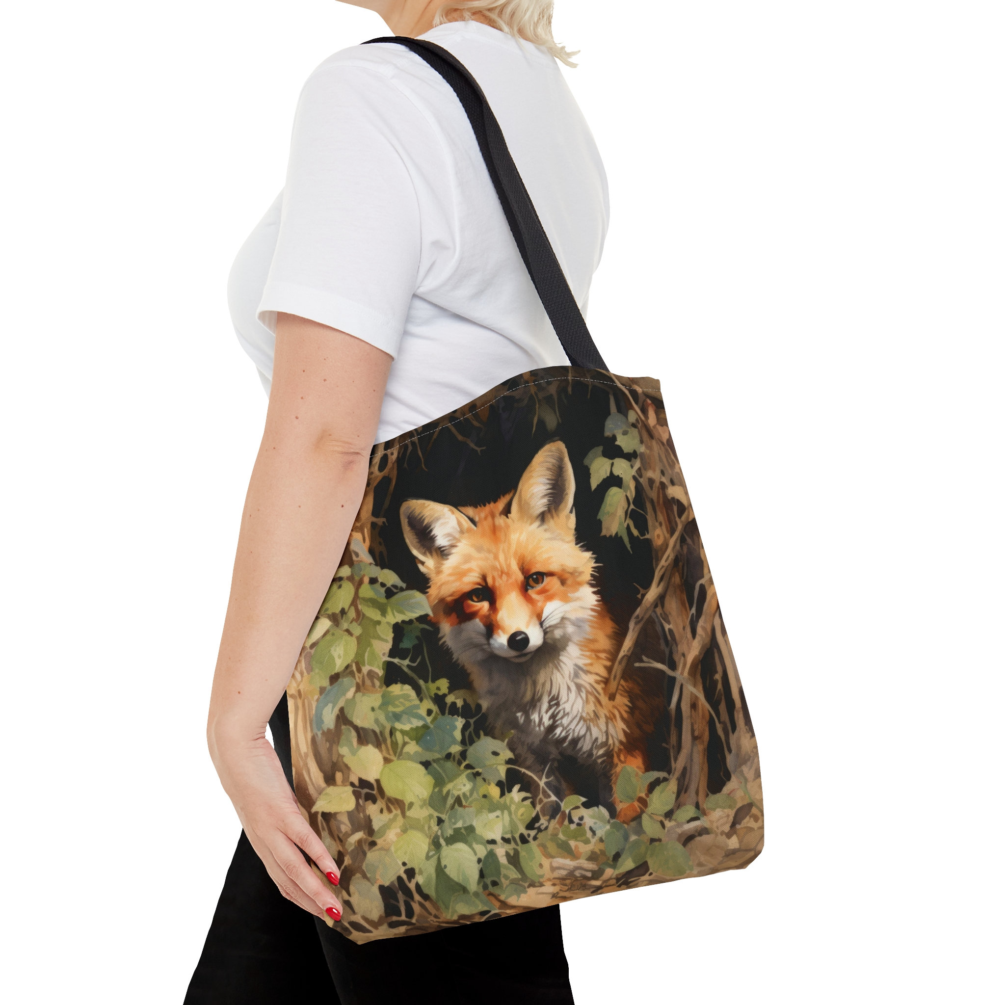 Fox's Den Tote Bag, Fox Shopping Bag, Watercolor Art, Gifts for Her ...