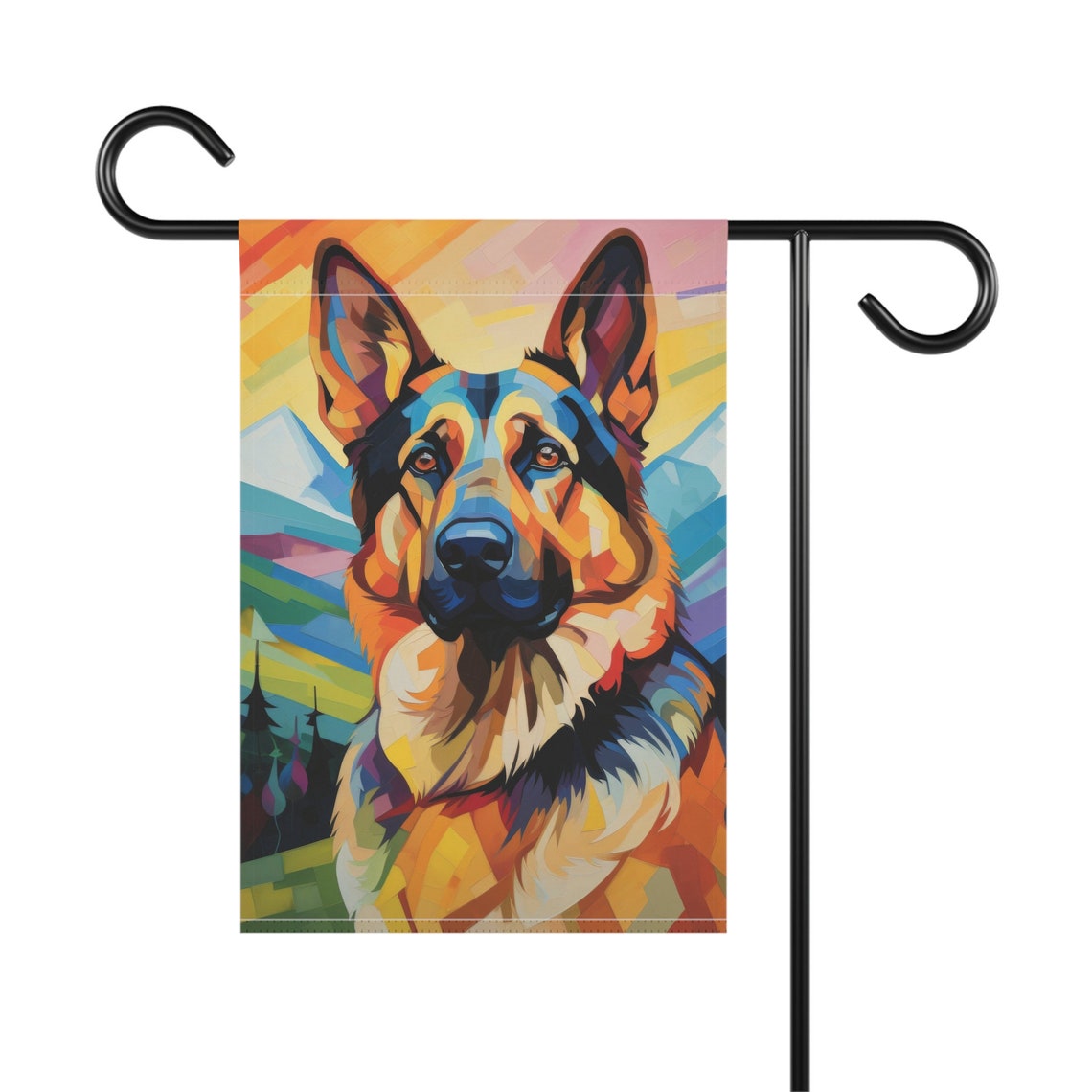 Colorful Noble German Shepherd Garden & House Flag Dog - Etsy