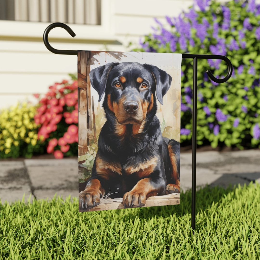 Rottweiler Guardian Garden & House Banner Outdoor Dog Flag - Etsy