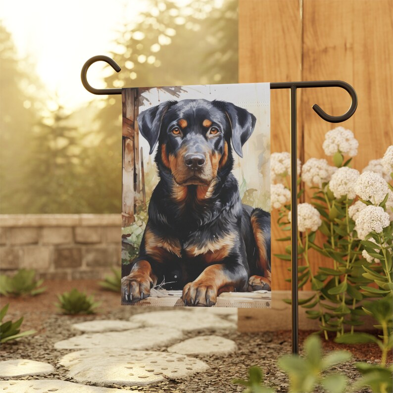 Rottweiler Guardian Garden & House Banner Outdoor Dog Flag - Etsy