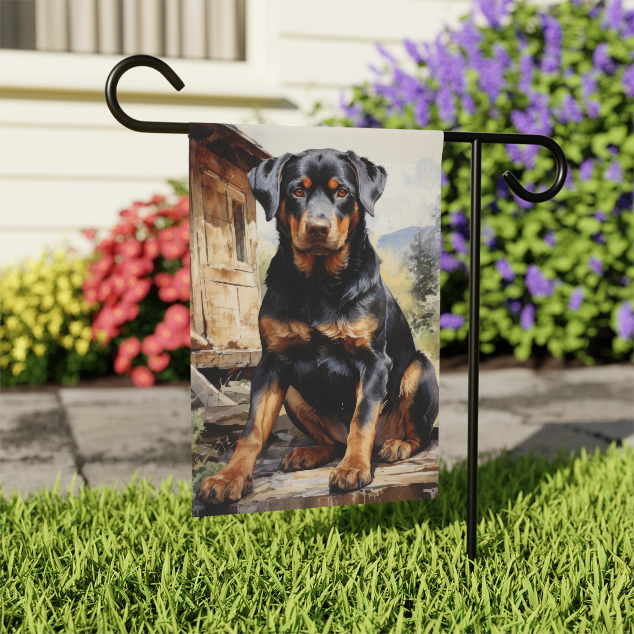Rottweiler Guardian Dog Flag Rottweiler House Banner Dog - Etsy