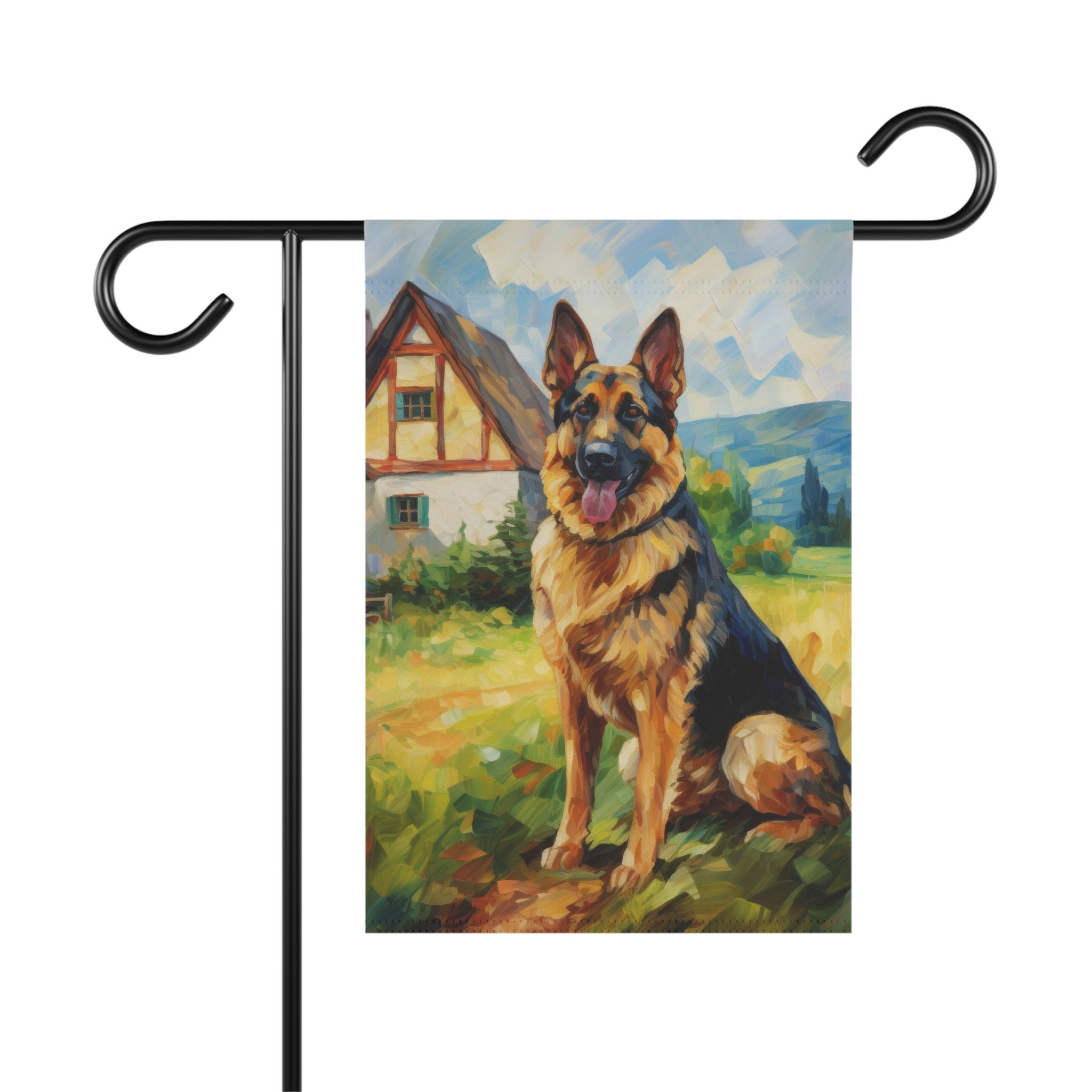 Noble German Shepherd Garden & House Flag, Dog Banner, Lawn Ornament ...