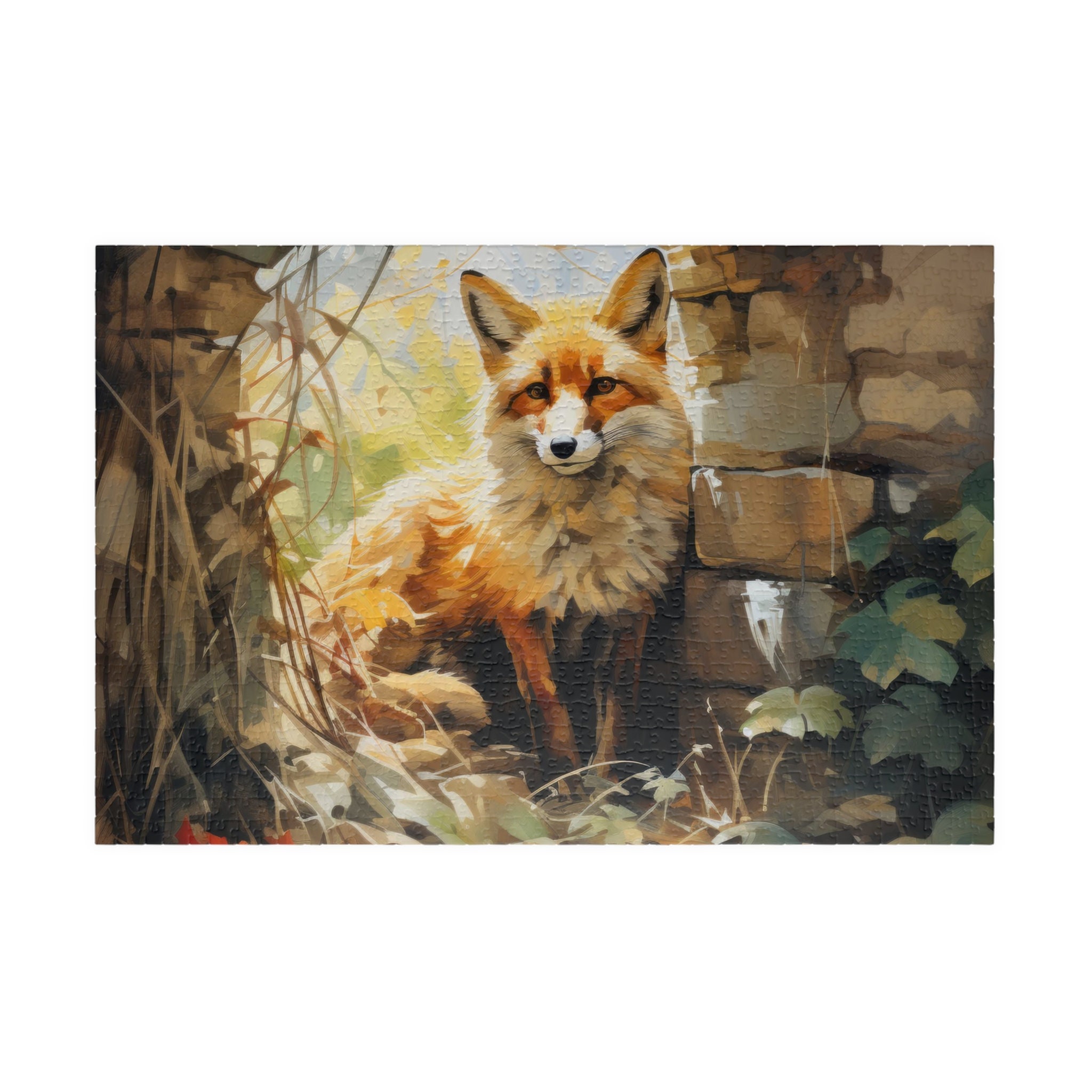 Fox Jigsaw Puzzle Fox's Hideaway Jigsaw Puzzle - Etsy