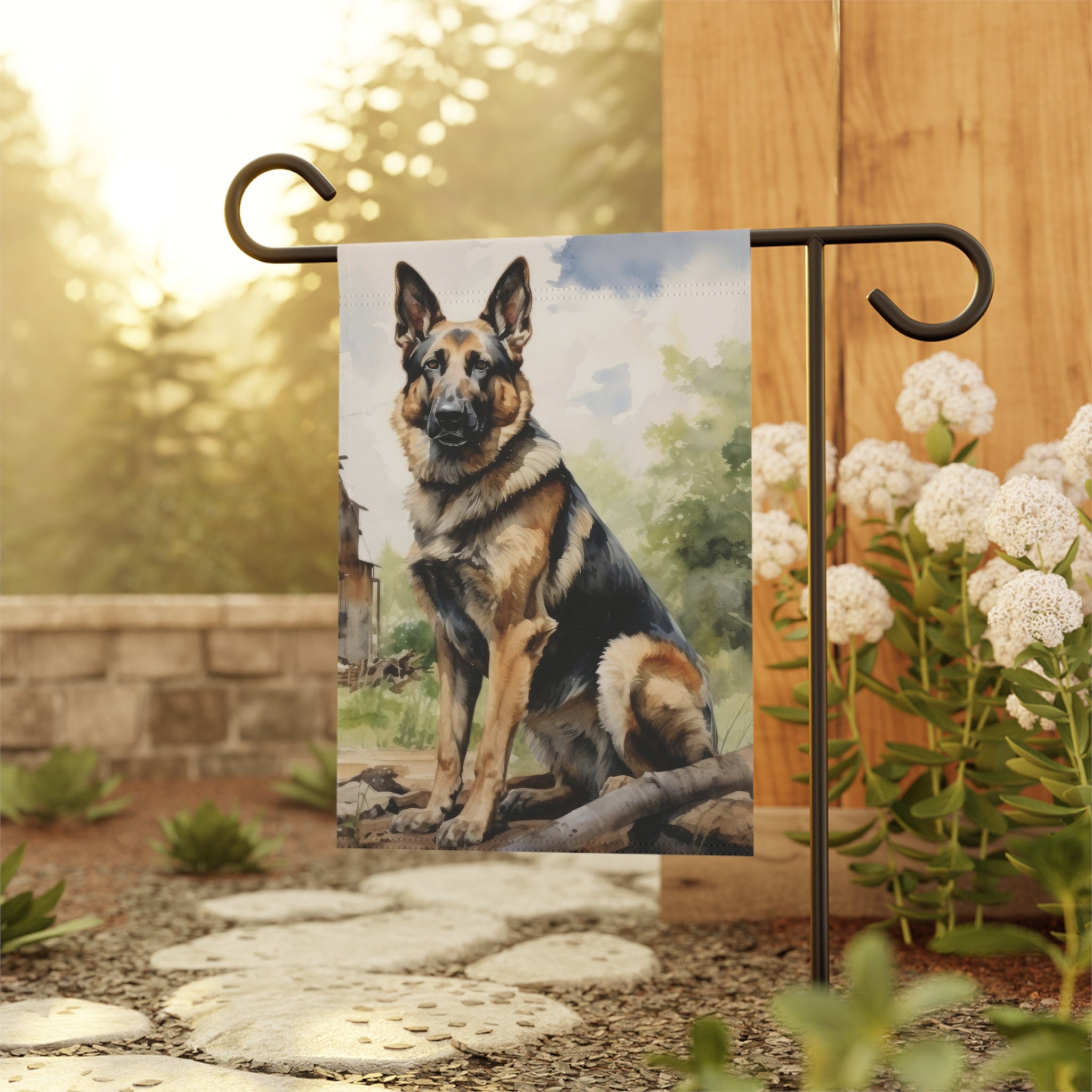 German Shepherd Flag and Banner, Double-sided Poplin-canvas, Ideal for ...