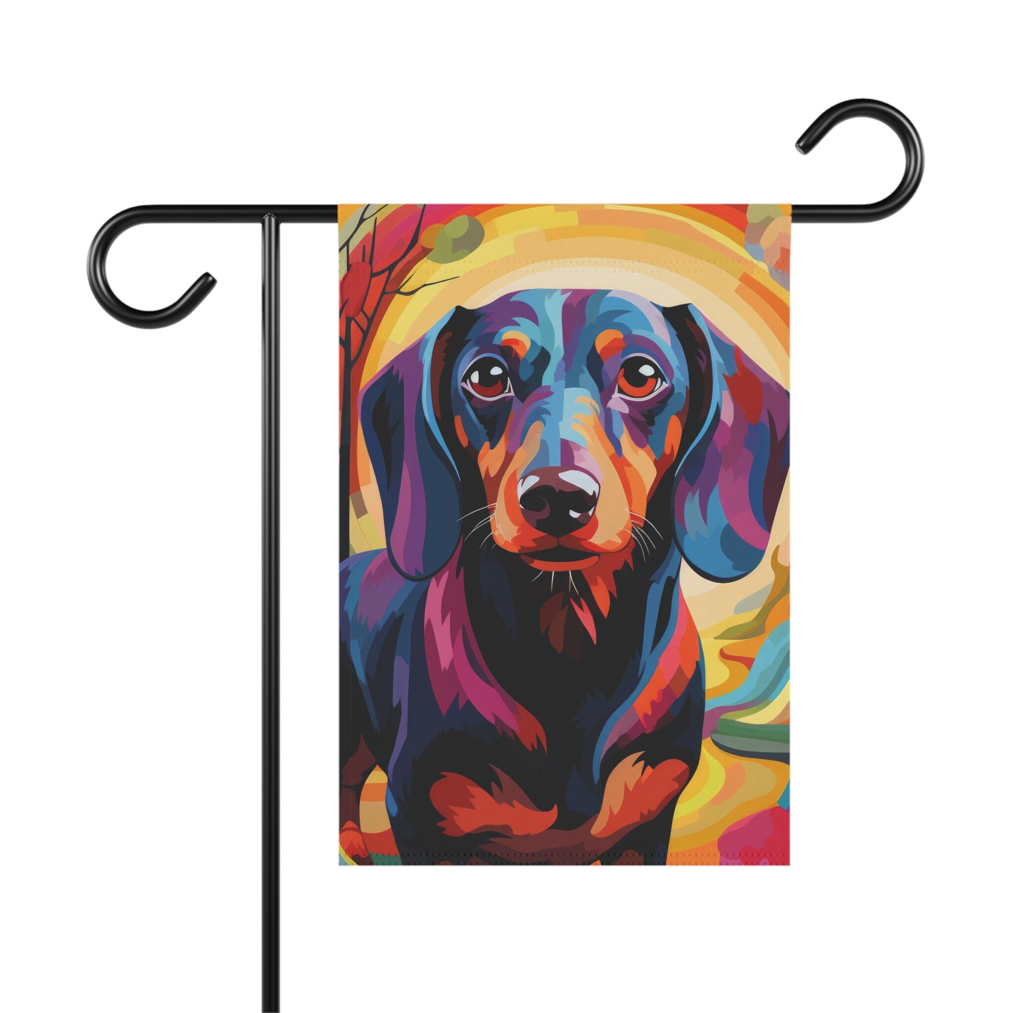 Vibrant Colored Dachshund Garden & House Flag, Dog Banner, Lawn ...