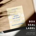 Retro Box Seal Label Template, Custom Packaging Label, Shipping Label ...
