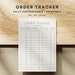 Editable Order Tracker Template, Printable Small Business Inventory ...