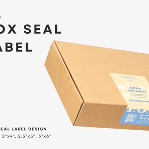Retro Box Seal Label Template, Custom Packaging Label, Shipping Label ...