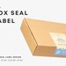 Retro Box Seal Label Template, Custom Packaging Label, Shipping Label ...
