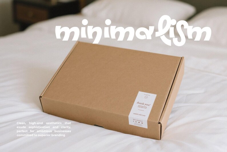 Minimalist Box Seal Label Template, Business Branding Package, Custom ...