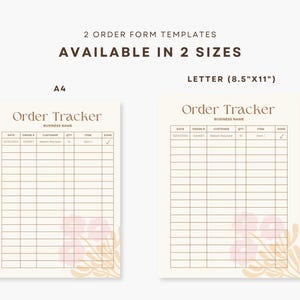 Editable Order Tracker Template, Printable Small Business Inventory ...