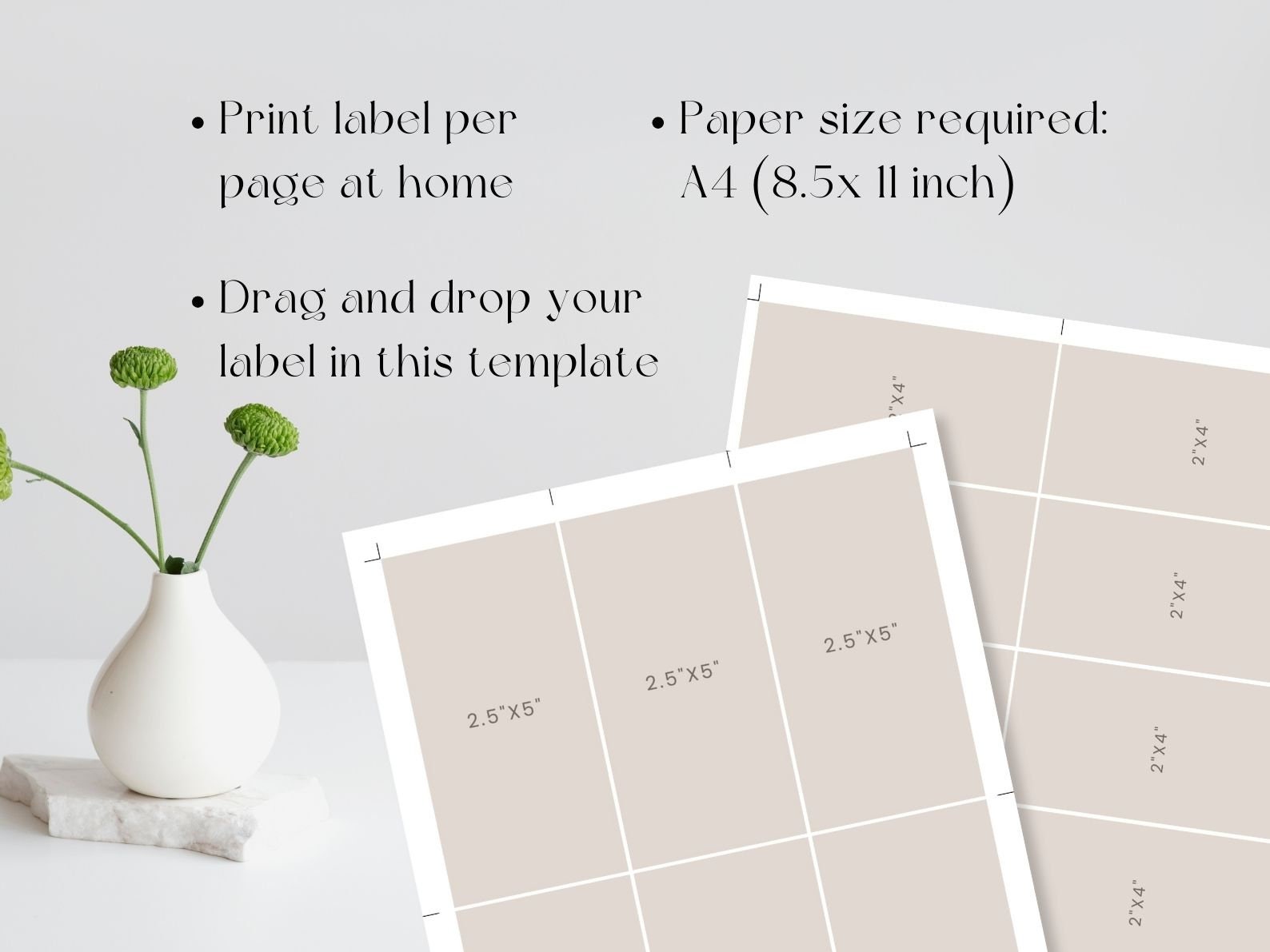 Minimalist Box Label Template, Custom Packaging Labels, Order Packaging ...