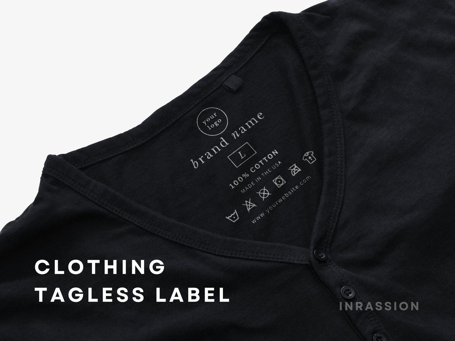 Editable Clothing Neck Tag Templates, Custom Clothing Labels, Small ...