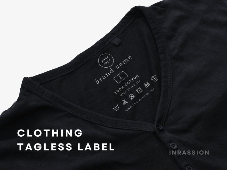 Editable Clothing Neck Tag Templates, Custom Clothing Labels, Small ...