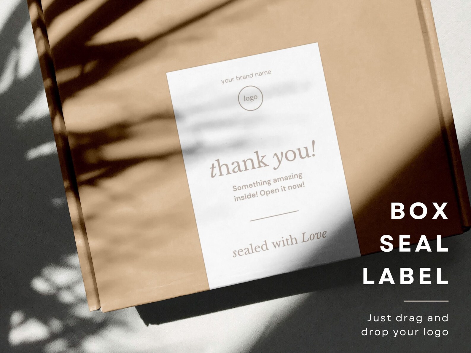 Minimalist Box Seal Label Template, Business Branding Package, Custom ...