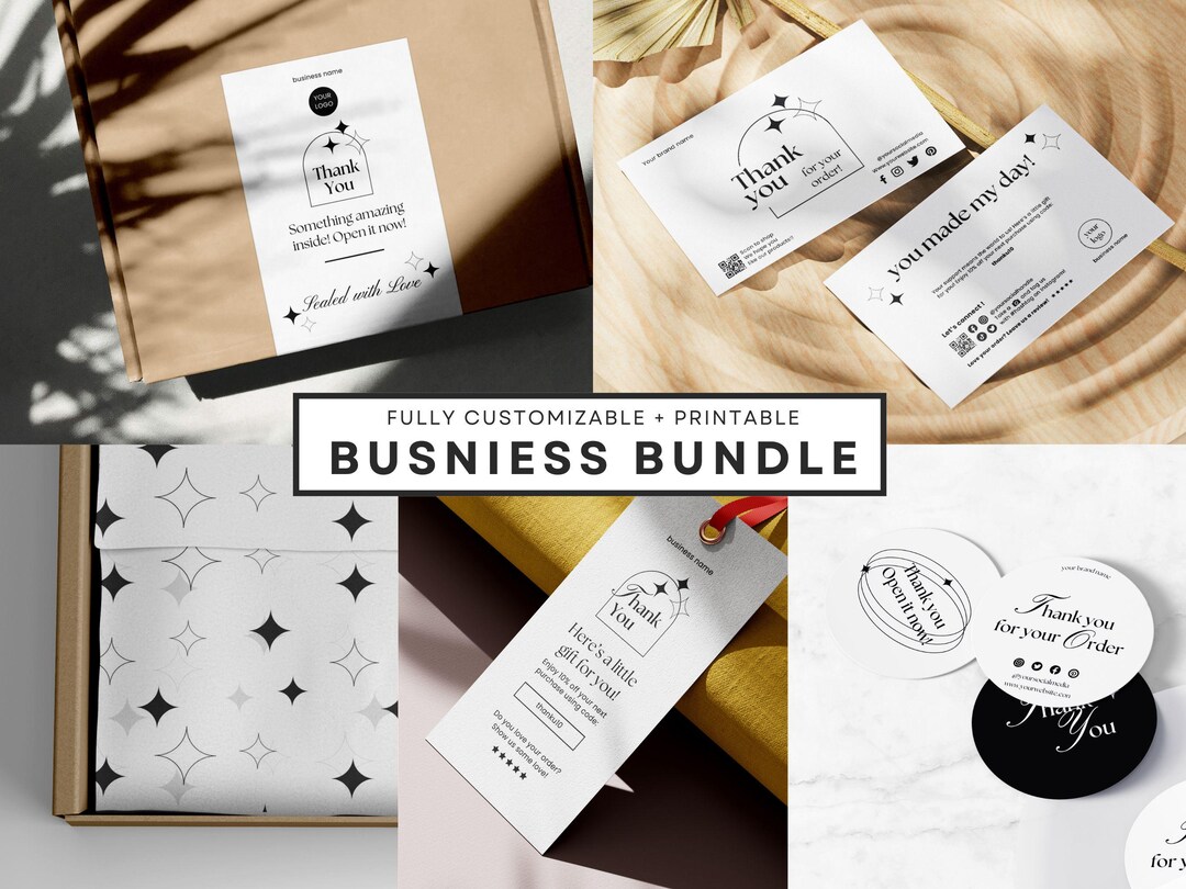 Business Branding Bundle Templates, DIY Branding Kit, Sticker, Box ...
