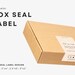 Minimalist Box Seal Label Template, Business Branding Package, Custom ...