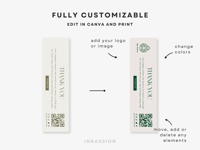 Minimalist Editable Hang Tag Template, Custom Clothing Care Hang Tag ...