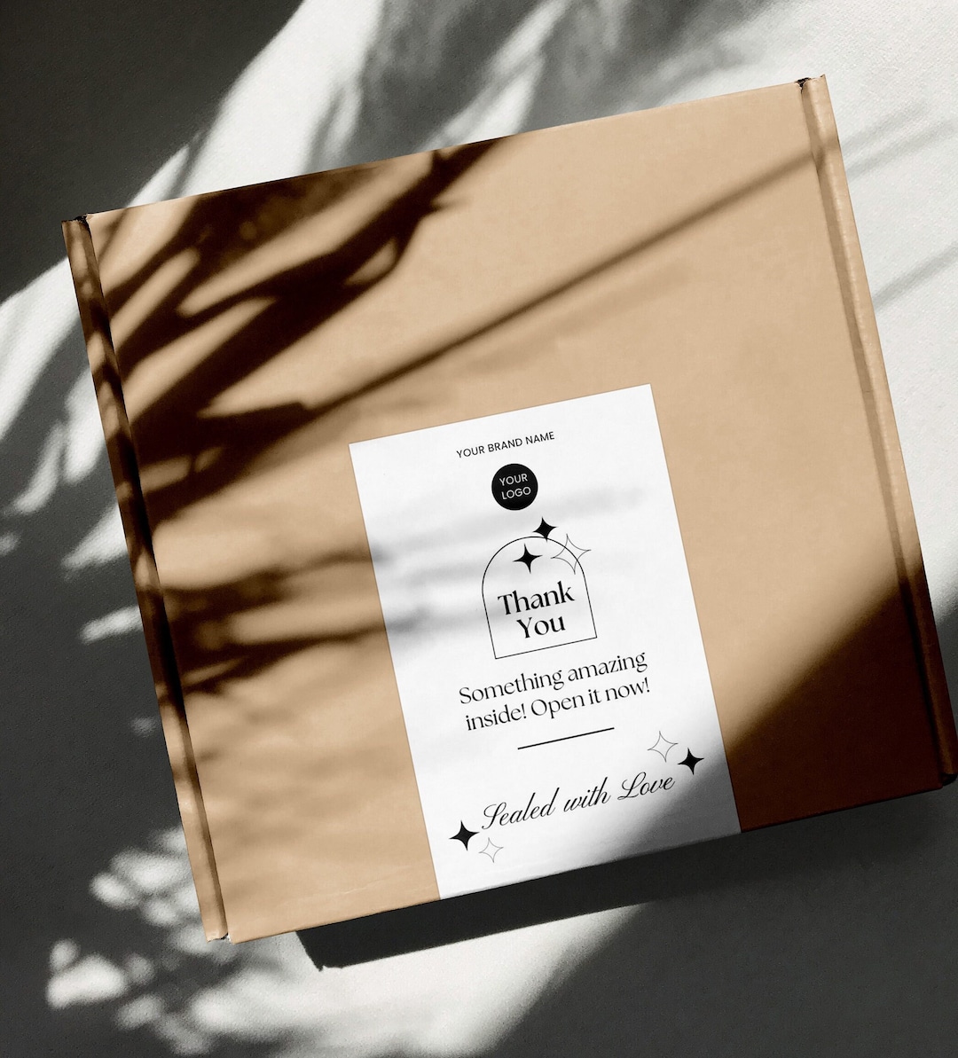 Minimalist Box Label Template, Custom Packaging Labels, Order Packaging ...