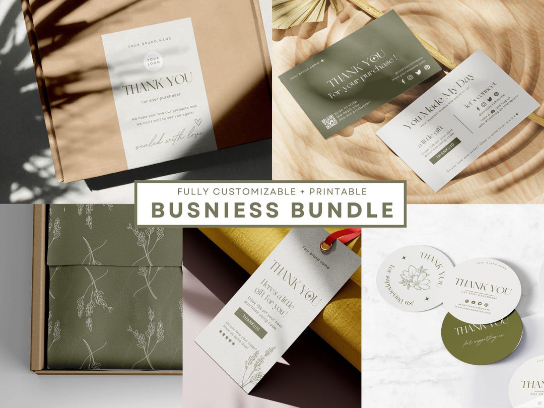 Business Branding Package Editable Kit, Custom Packaging Bundle ...