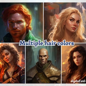 350 Rpg Character Portraits, Huge Human Art Pack, Many Classes and ...