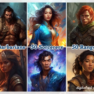 350 Rpg Character Portraits, Huge Human Art Pack, Many Classes and ...
