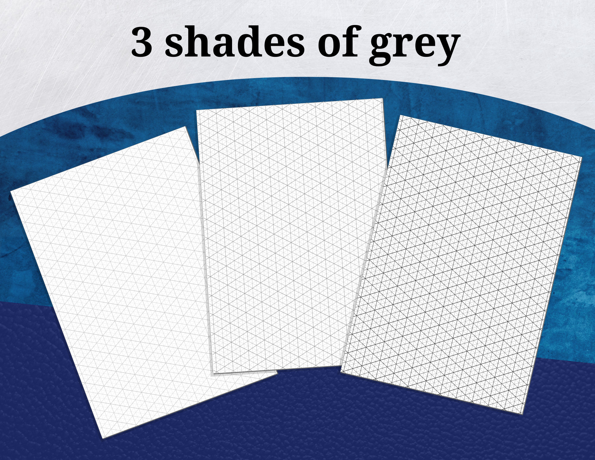 Isometric 3D Graph Paper, Triangular Grid, 3 Subdivisions, Coloring ...