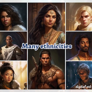 350 Rpg Character Portraits, Huge Human Art Pack, Many Classes and ...