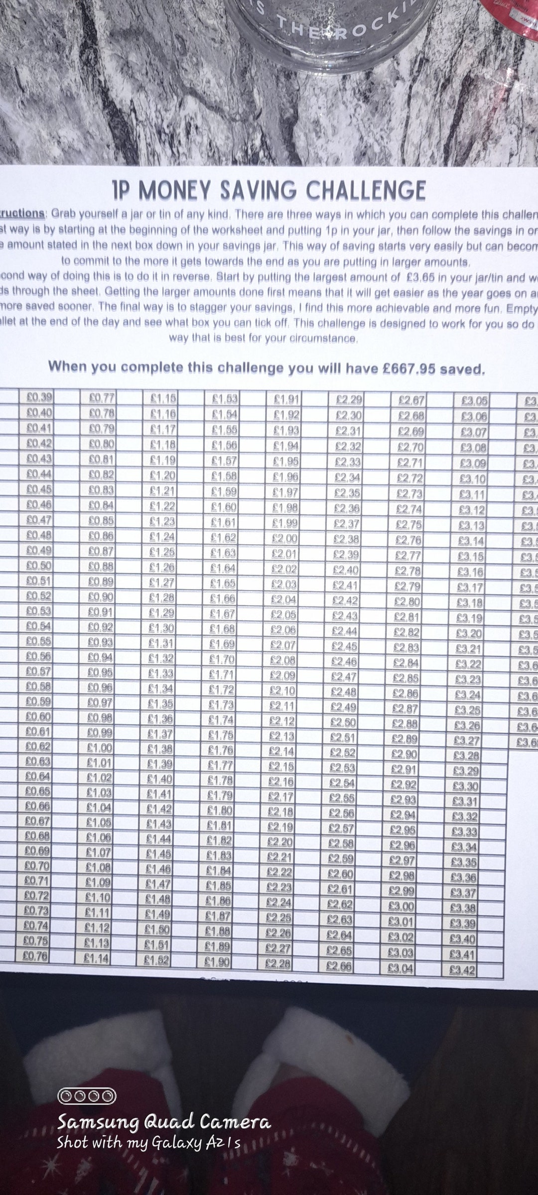 1p Challenge Card - Etsy