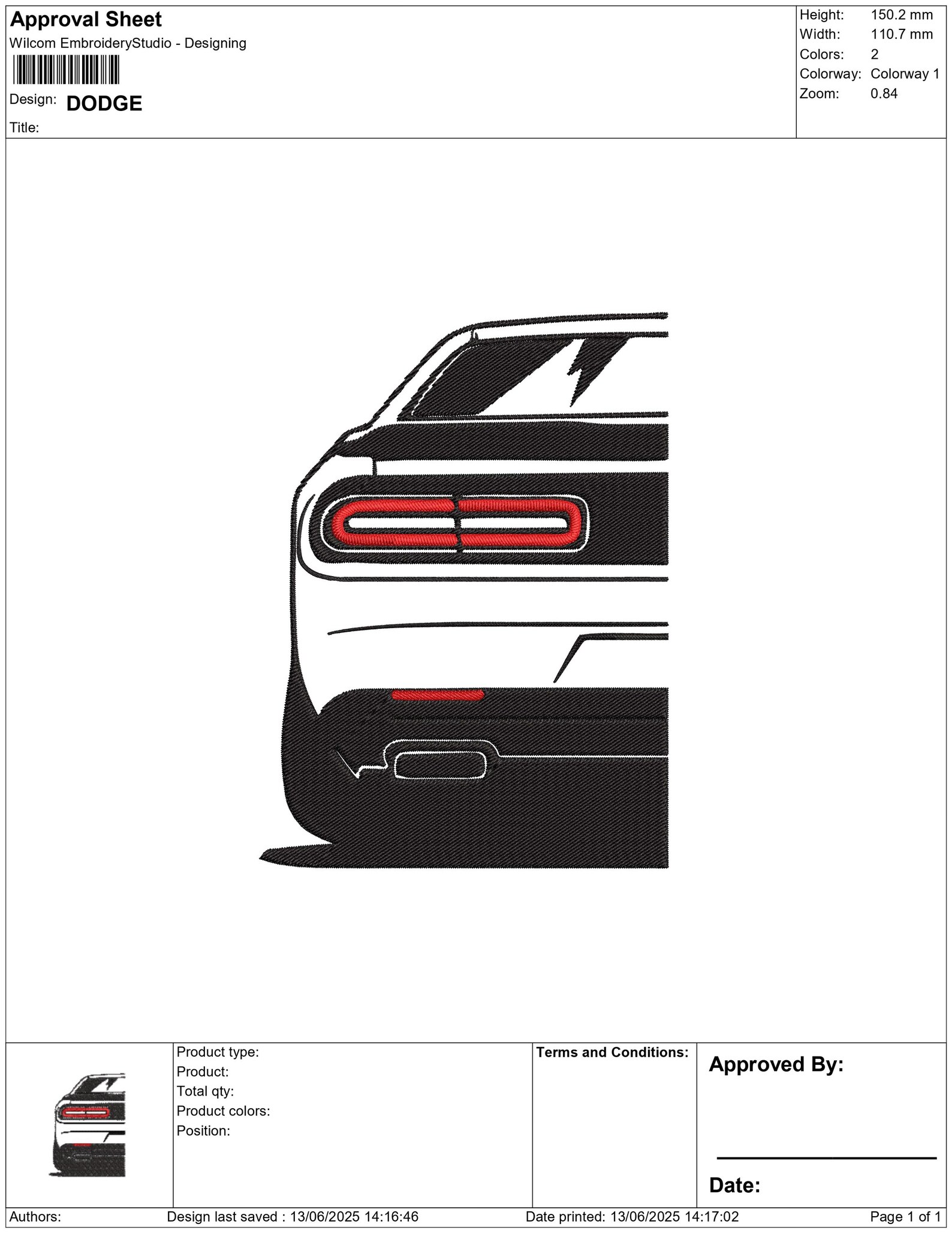 Dodge Challenger - Embroidery - Instant Download | DST, PES, Jef, Exp ...