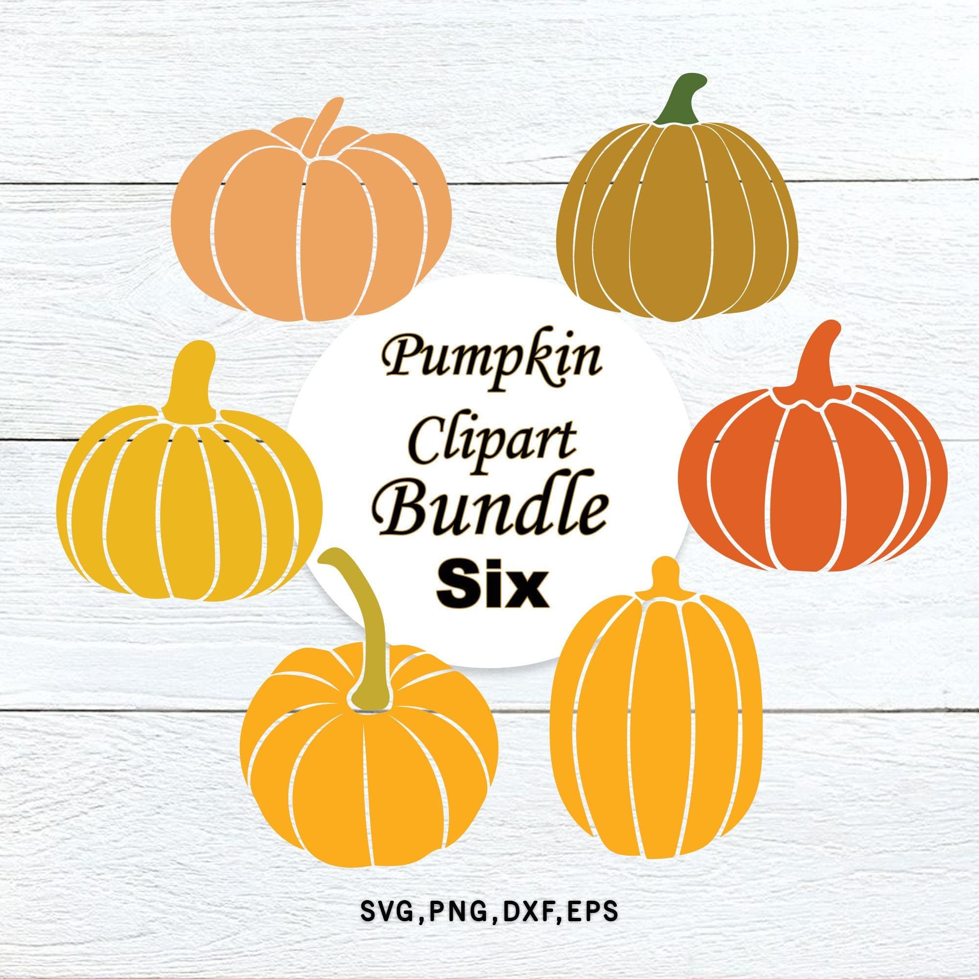 Pumpkin SVG Clipart Bundle: Fall & Halloween Vector Graphics (digital ...
