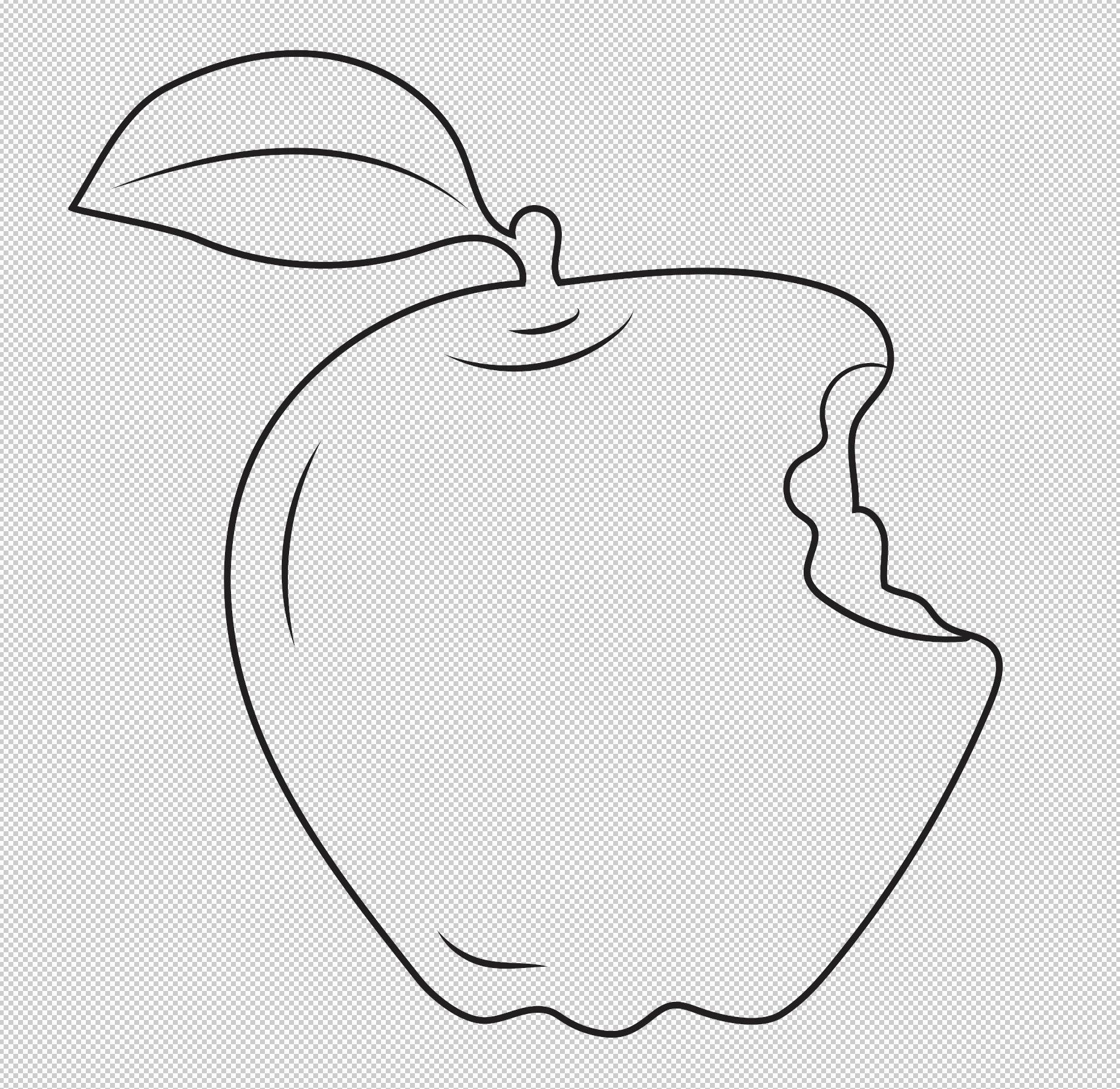 Apple SVG, Apple Transparent Vector File, Apple Clipart, Apple Line Art ...