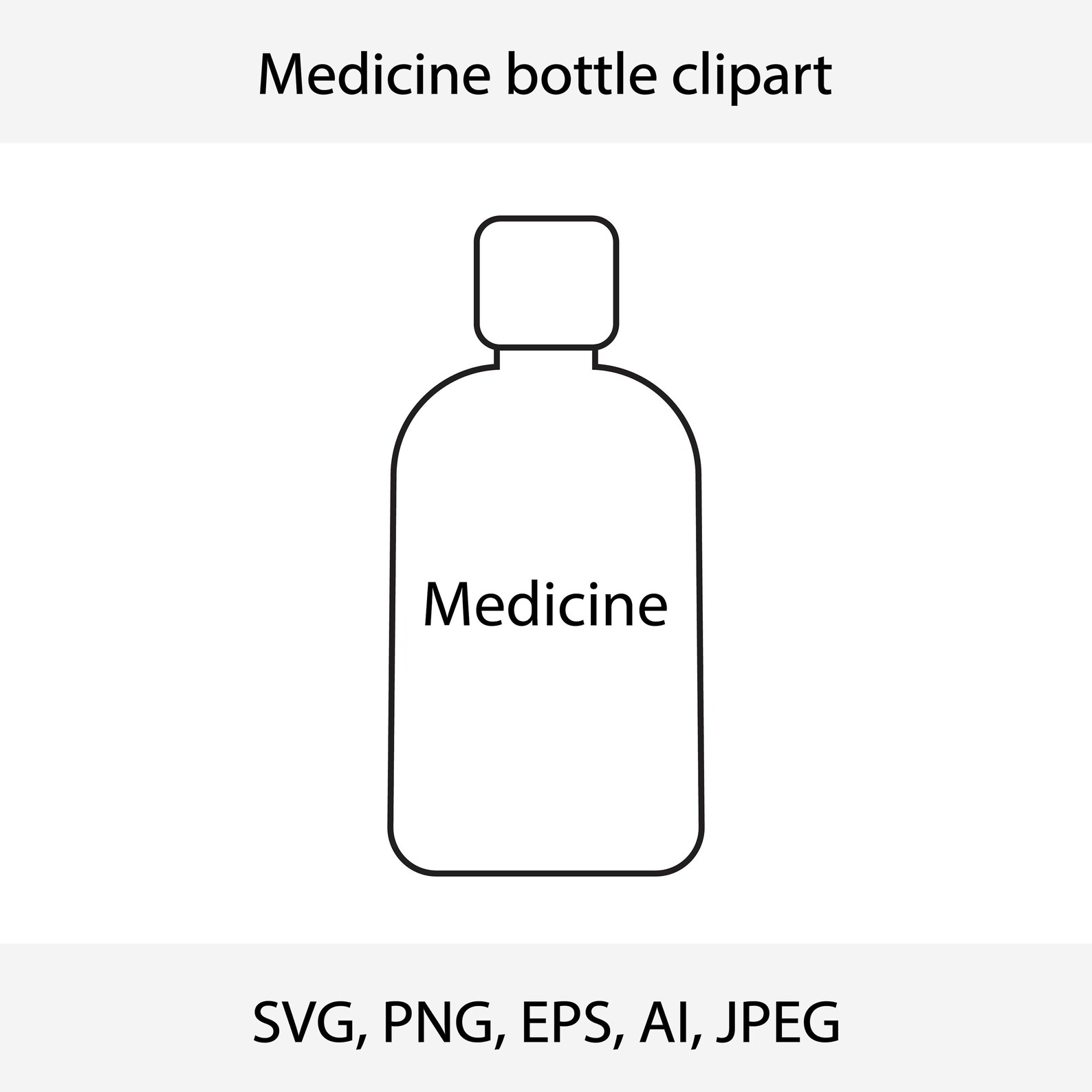 Medicine Bottle Svg, Pharmacy Bottle Svg, Medicine Container Svg ...